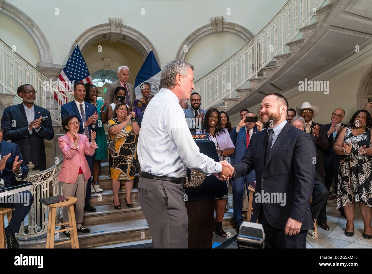 New York, NY - le 30 juin 2021 : le président du conseil municipal ...