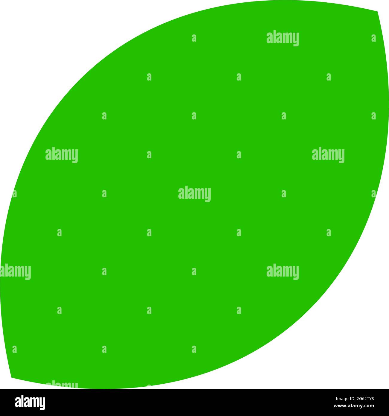 Feuille verte, forme pétale, icône de feuillage vert, symbole ...