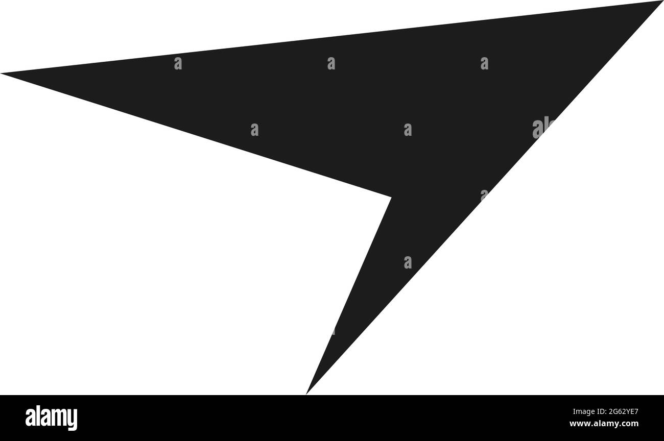 Pointeur GPS, flèche, curseur, index, icône en forme de flèche, symbole ...