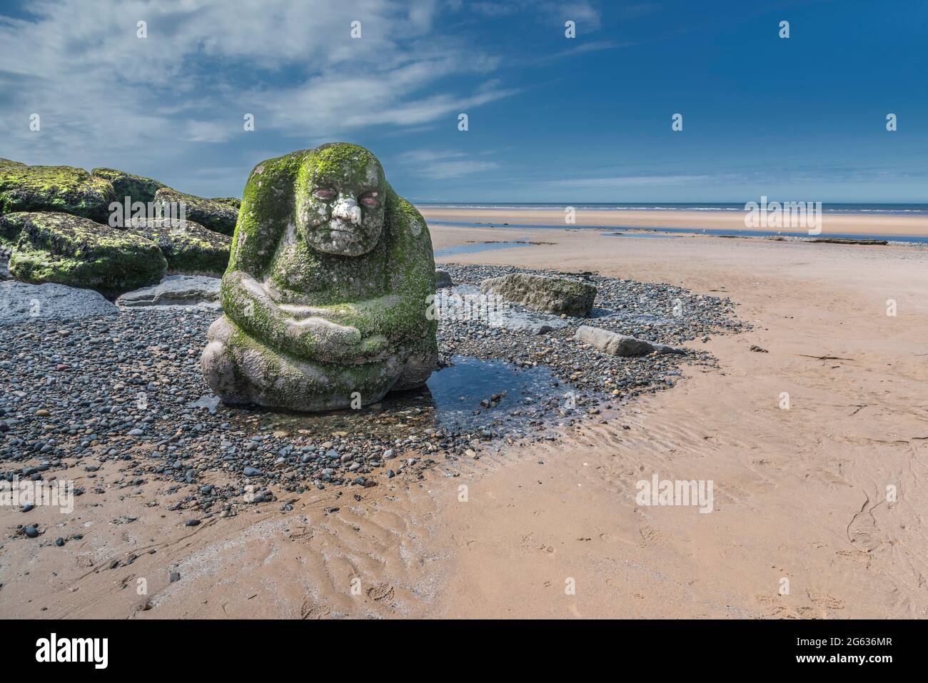 Ogre de mer sculpture cleveleys mythique Banque de photographies et d ...