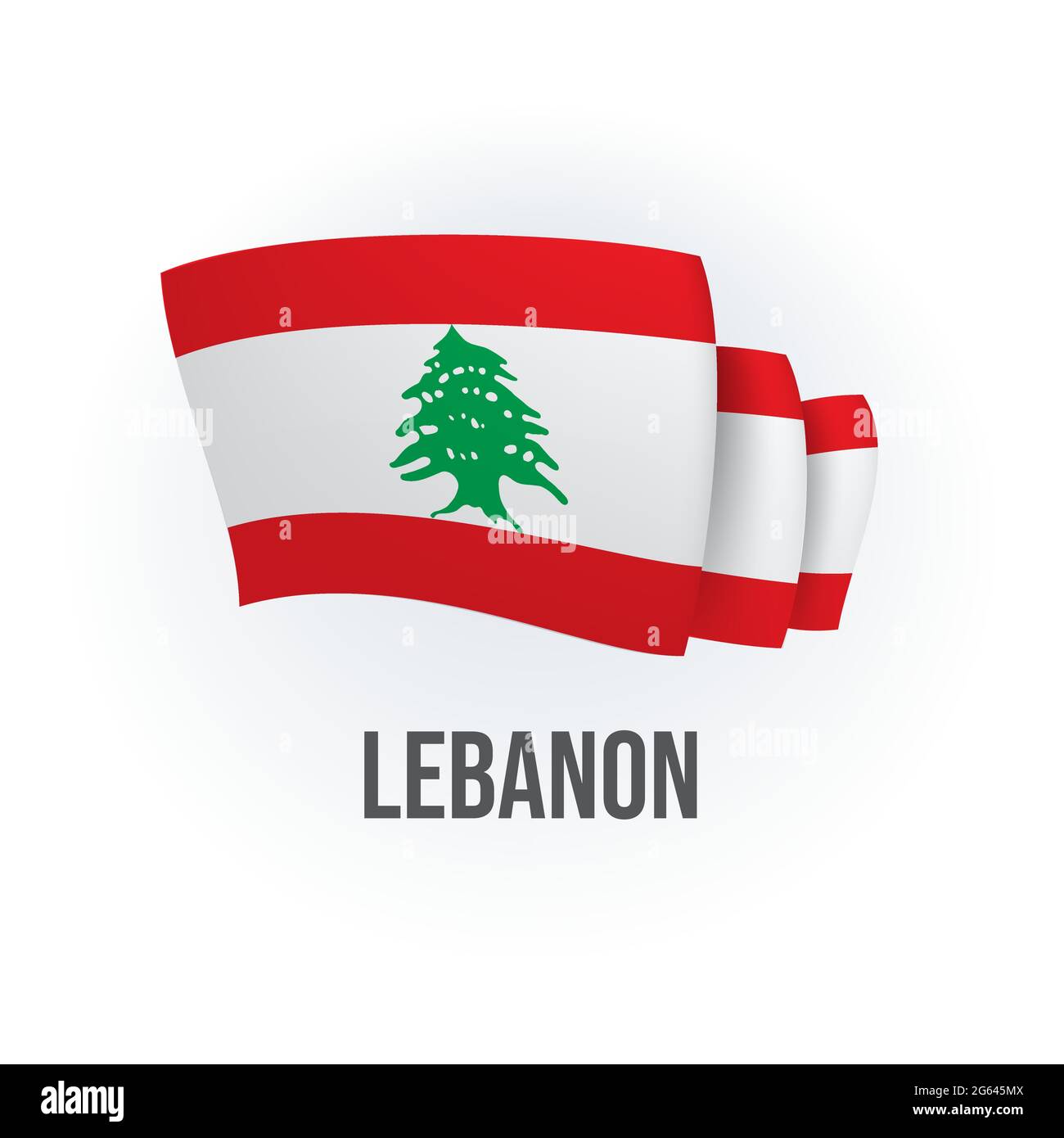 Drapeau vectoriel du Liban. Drapeau libanais agité. Illustration ...