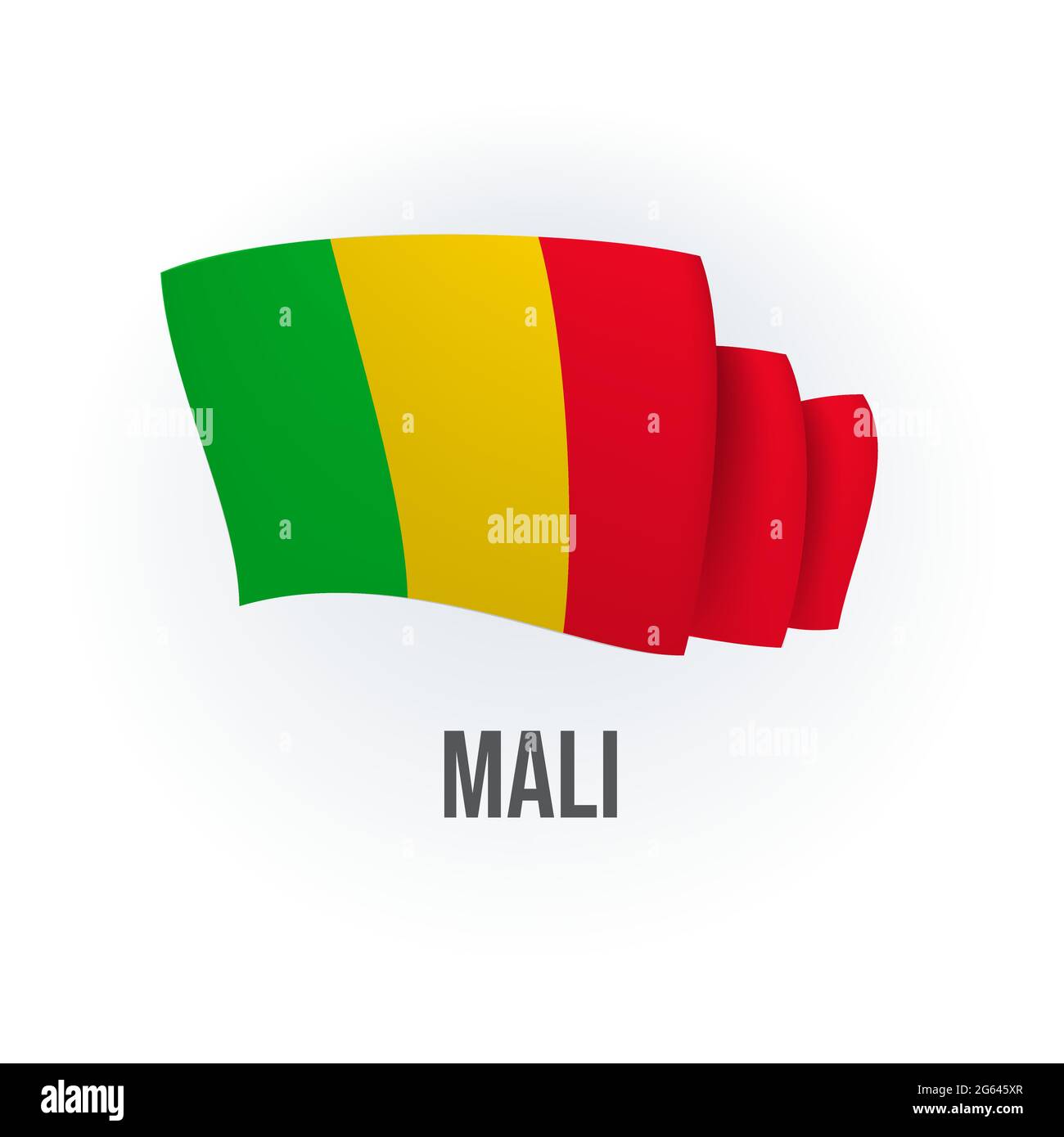 Drapeau vectoriel du Mali. Drapeau malien. Illustration vectorielle ...