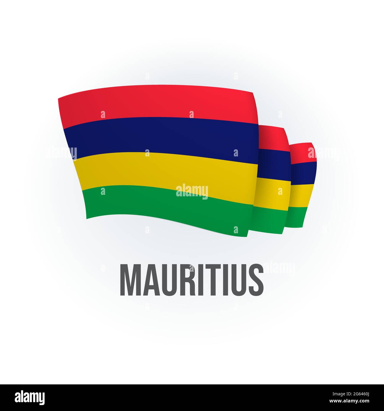 Drapeau vectoriel de Maurice. Drapeau mauricien. Illustration ...