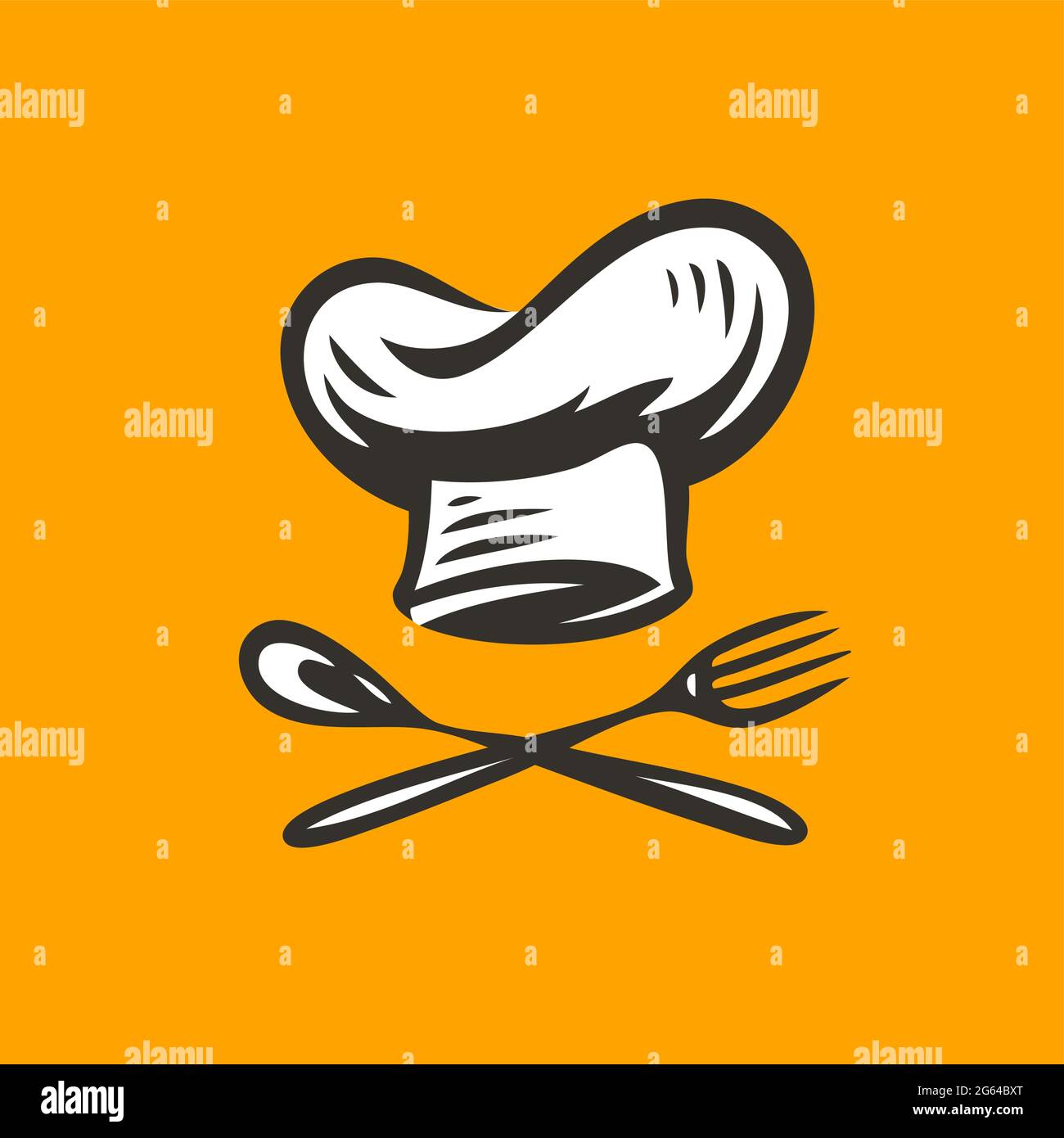 Logo cuisine. Concept alimentaire. Symbole pour le menu du restaurant ...