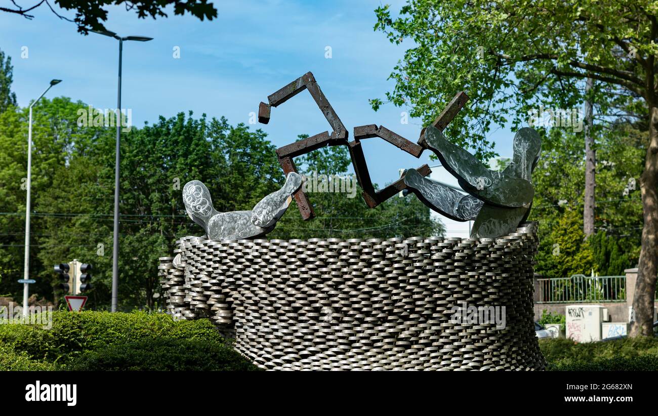 Emblème de la croix gammée nazie allemagne Banque de photographies et d ...