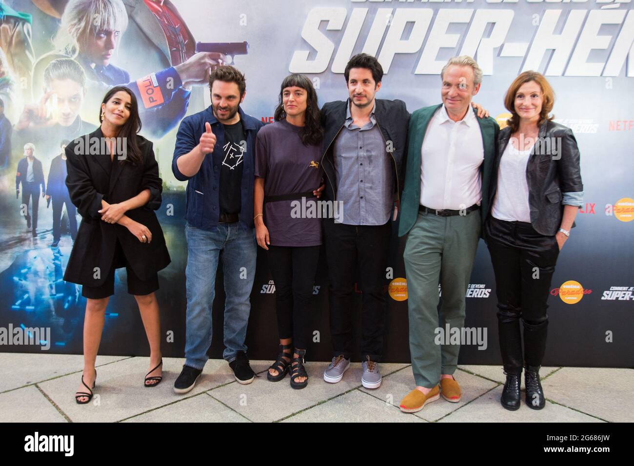 Leila Bekhti, Pio Marmai, Vimala Pons, Douglas Attal, Gilles Cohen et Camille Japy assistent à ...