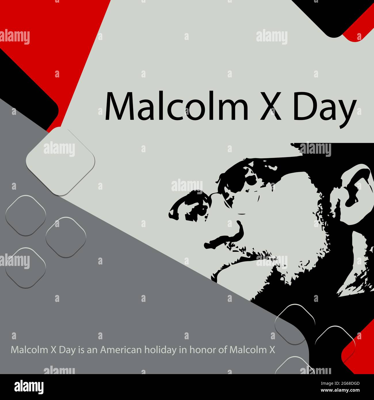 Malcolm x Banque d'images vectorielles - Alamy