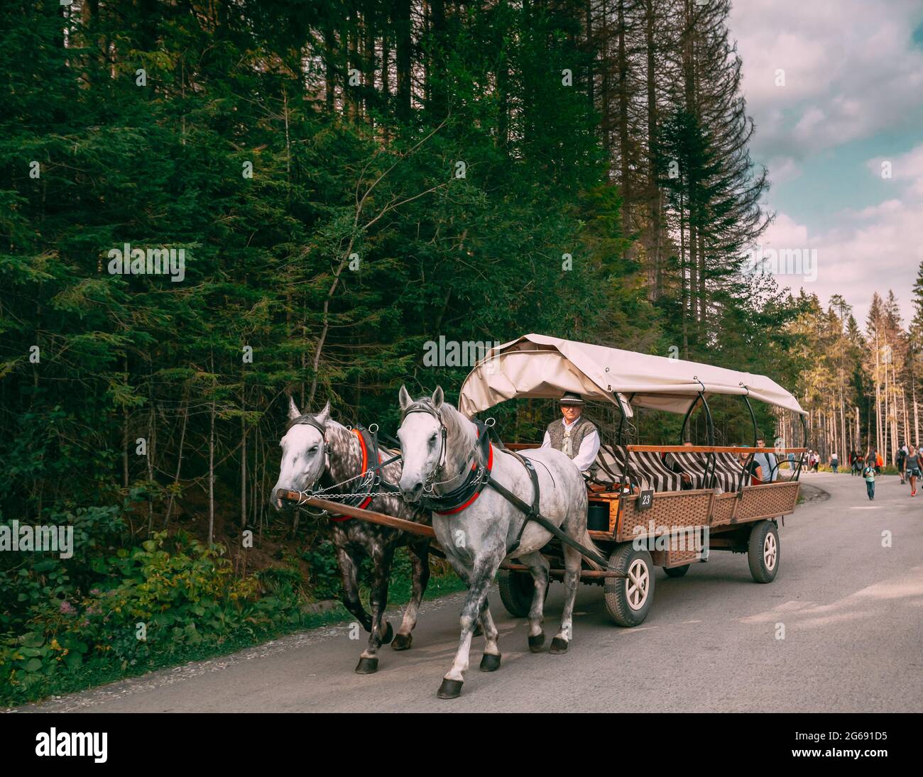 Parc national de Tatra, Pologne. Homme dans les costumes ethniques ...