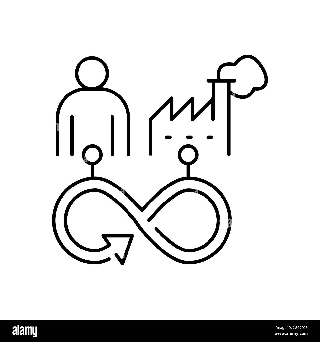 Icône de couleur de production et de consommation responsable ...