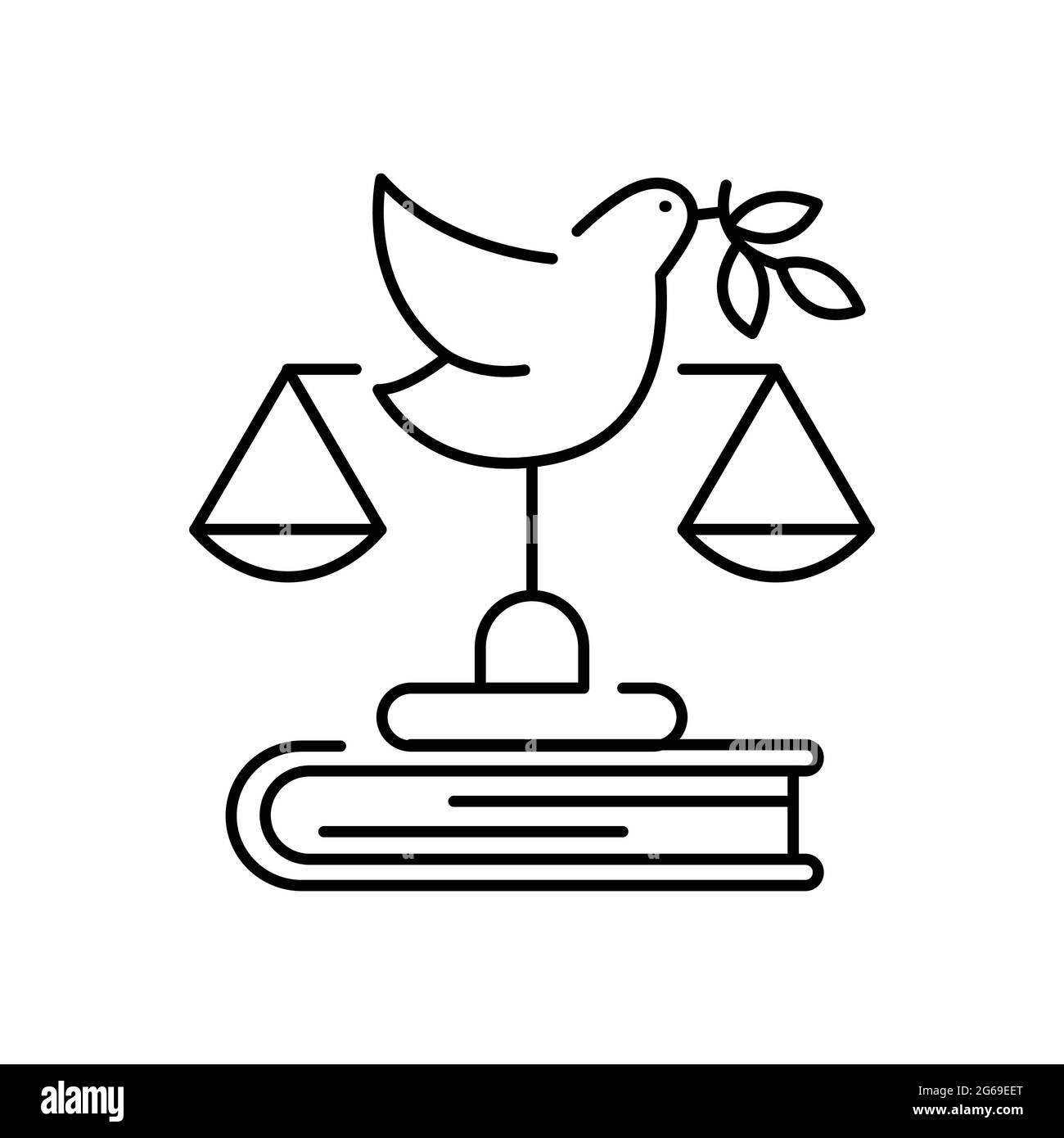 Paix et justice Banque d'images vectorielles - Alamy