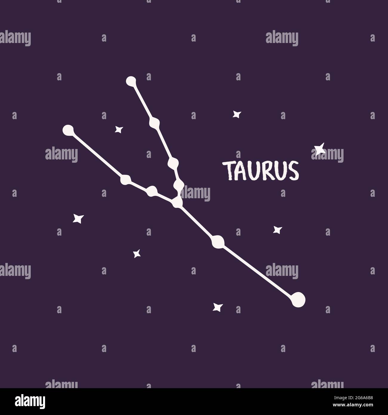 Constellation taureau Banque d'images vectorielles - Alamy