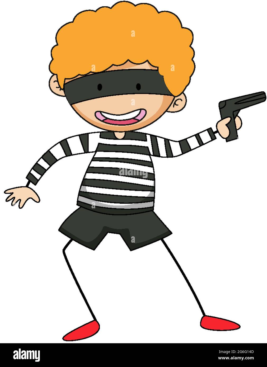 Une illustration isolée de personnage de dessin animé de voleur Image ...