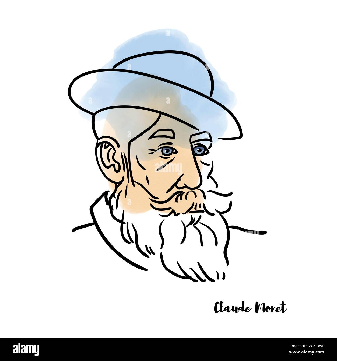 Portrait de claude monet Banque d'images vectorielles - Alamy
