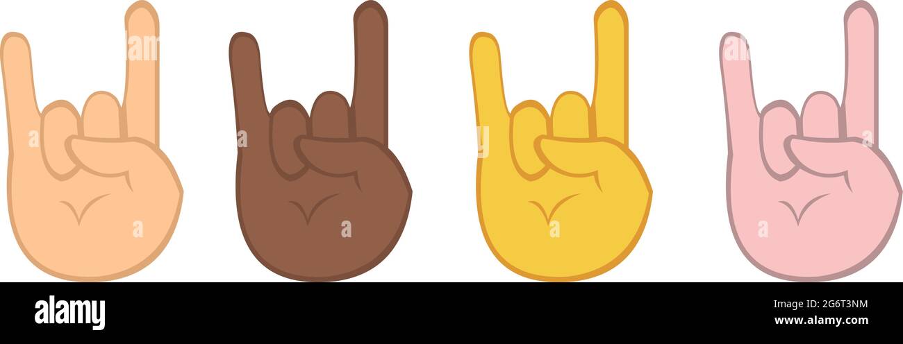 Mains cornuto Banque d'images vectorielles - Alamy