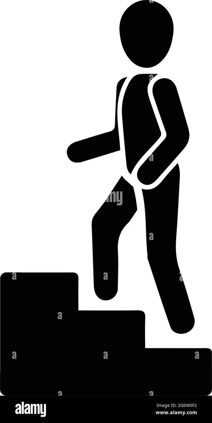 Pictogramme homme qui marche Banque d'images noir et blanc - Alamy