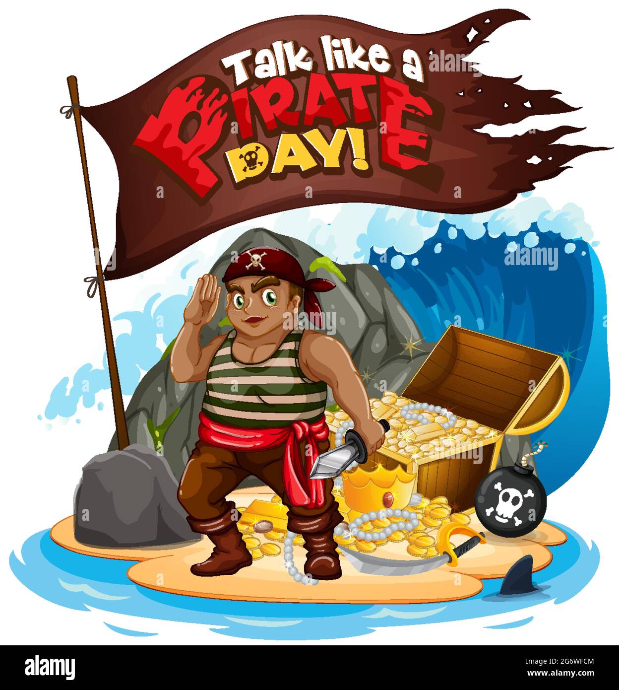 Parlez comme UNE bannière de police de jour de Pirate avec l ...