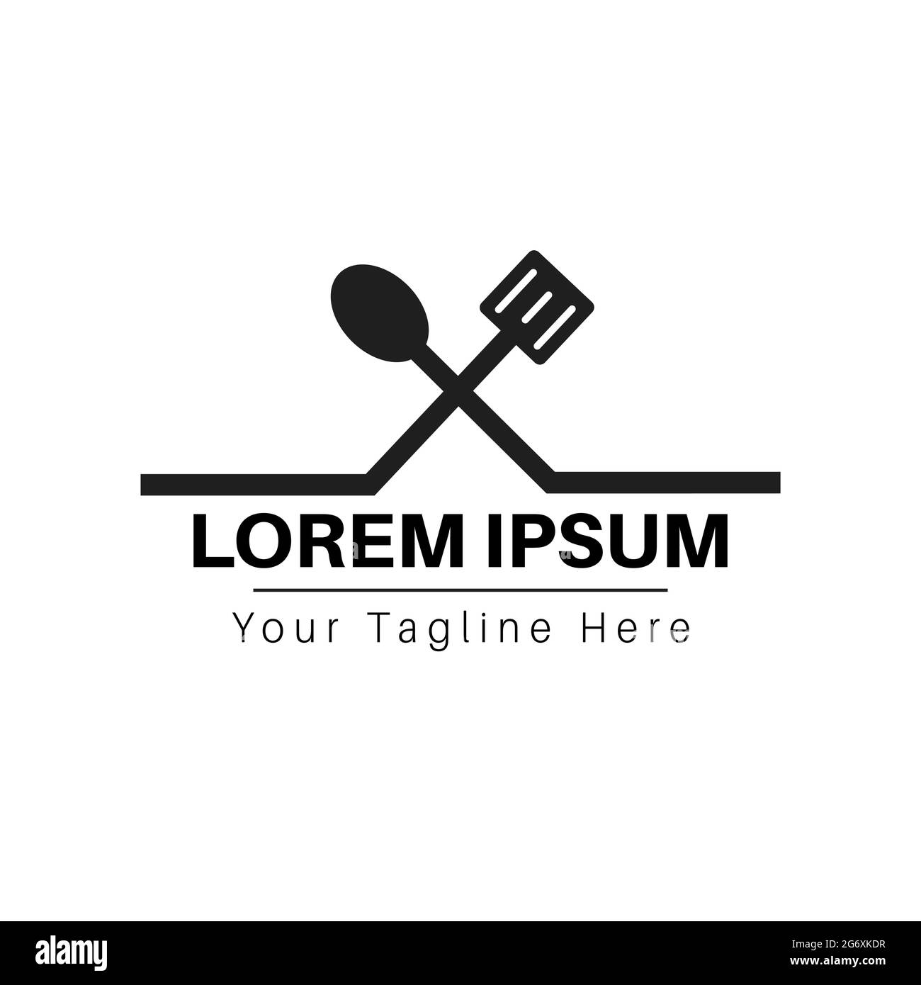 Nouveau logo et symboles de la nourriture et des repas du restaurant ...