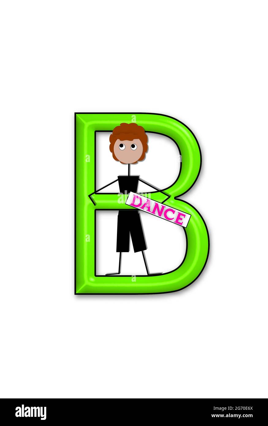 La lettre B, dans l'ensemble d'alphabet « Dance Kids », est entourée en ...