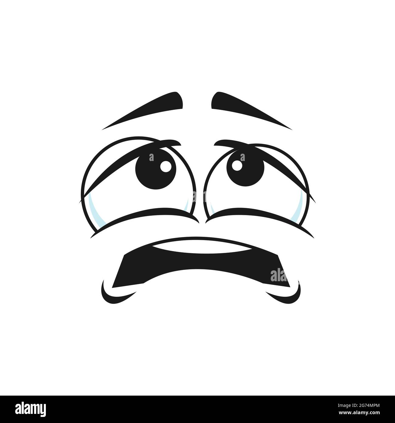 Smiley insatisfait Banque d'images vectorielles - Alamy
