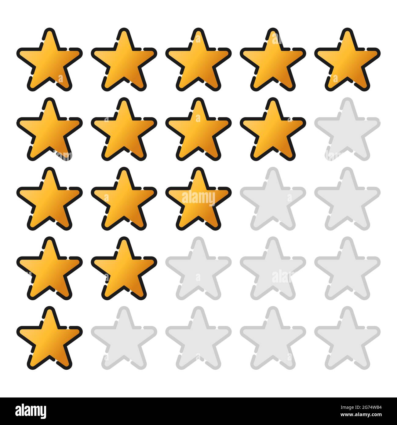 Illustration vectorielle de l'icône de notation de l'avis du client ...