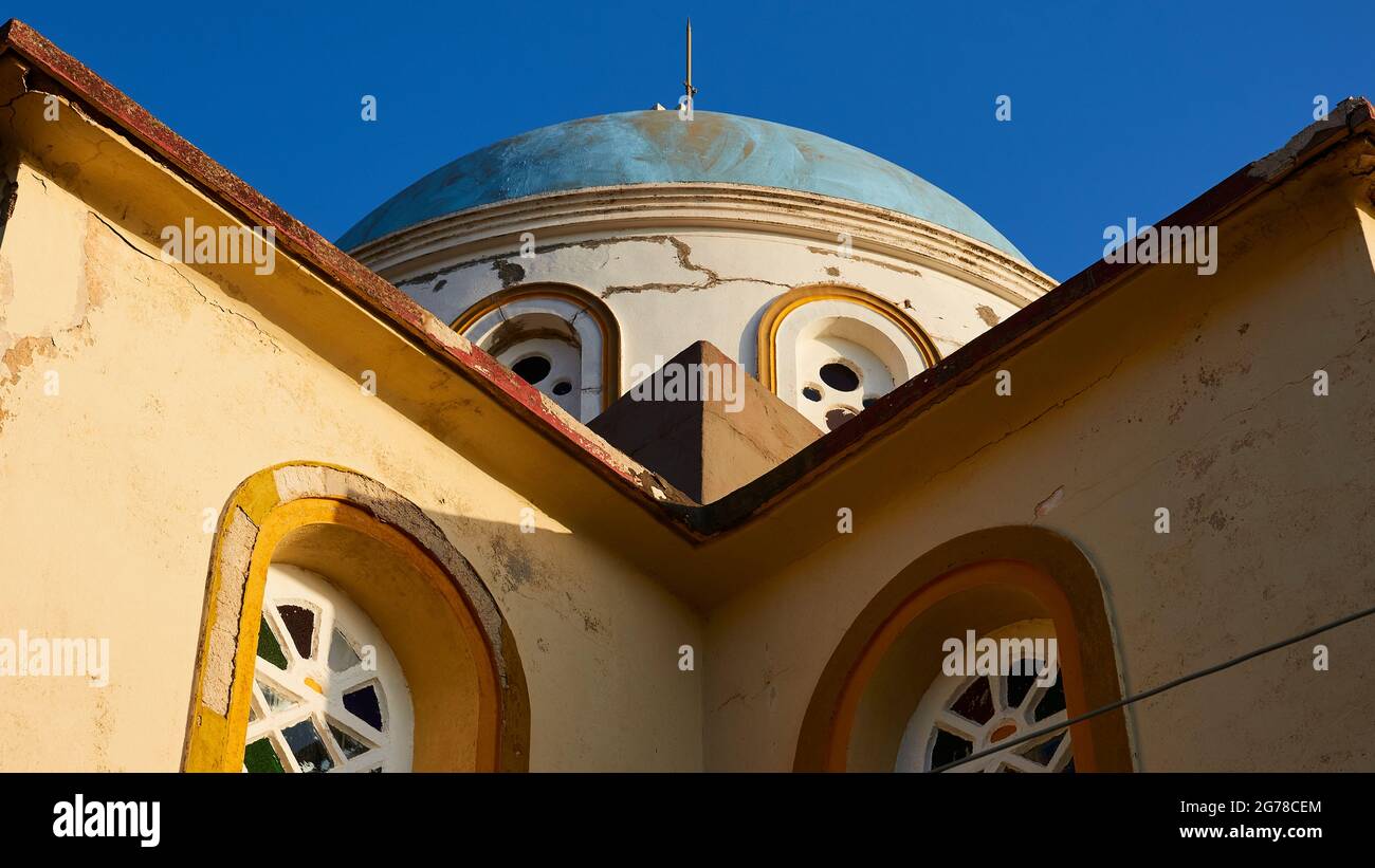 Îles Ioniennes, Ithaca, île d'Ulysses, nord-ouest, village de montagne ...