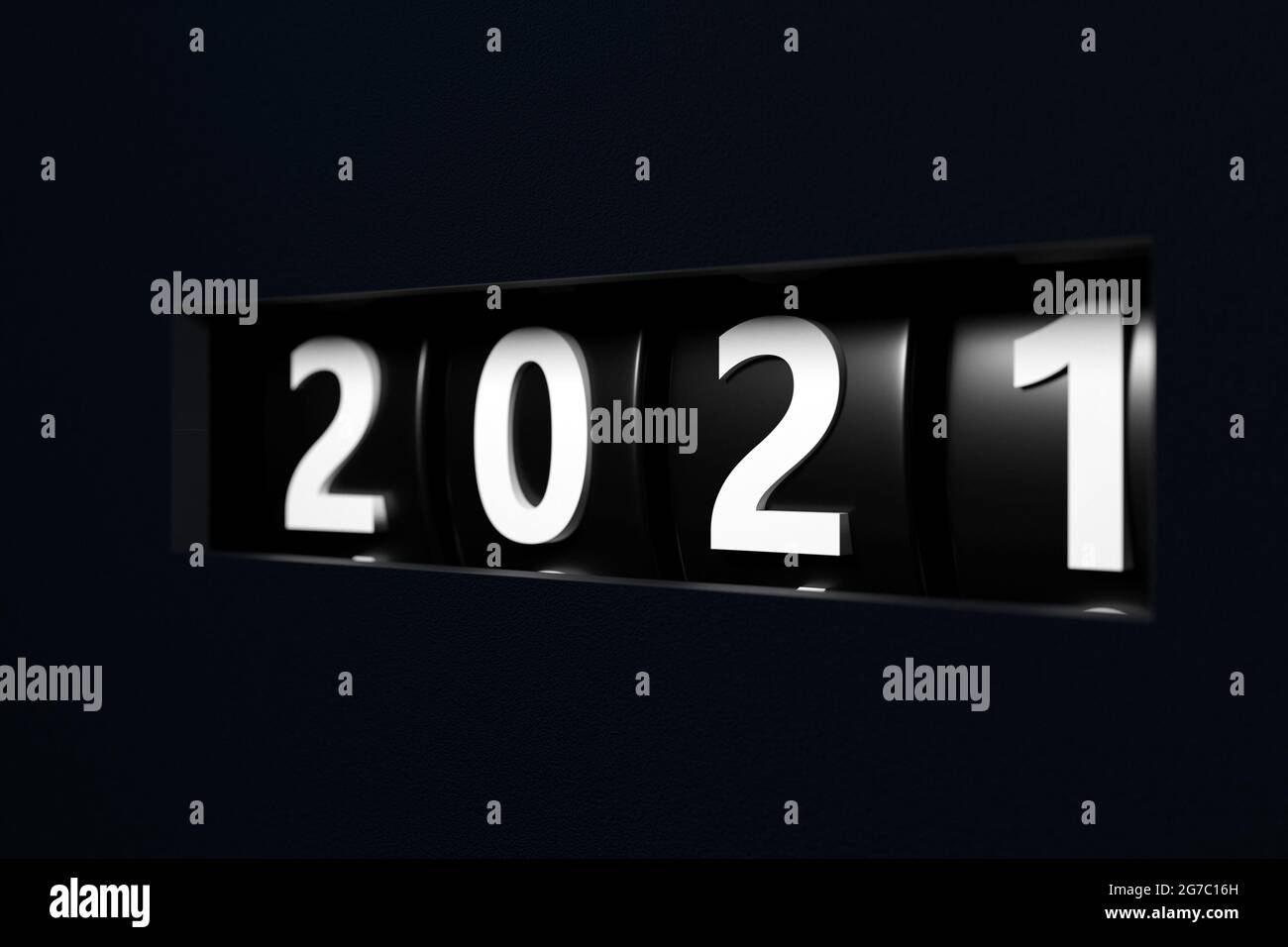 Illustration 3D, signe ou symbole du début de 2021, forme rectangulaire ... Illustration 3D, signe ou symbole du début de 2021, forme rectangulaire ...