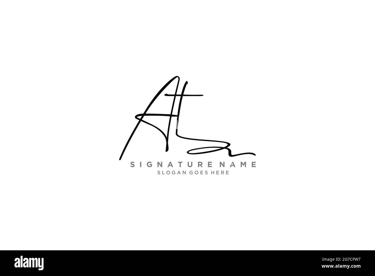 AT lettre Signature logo Template Design élégant logo Sign symbole ...