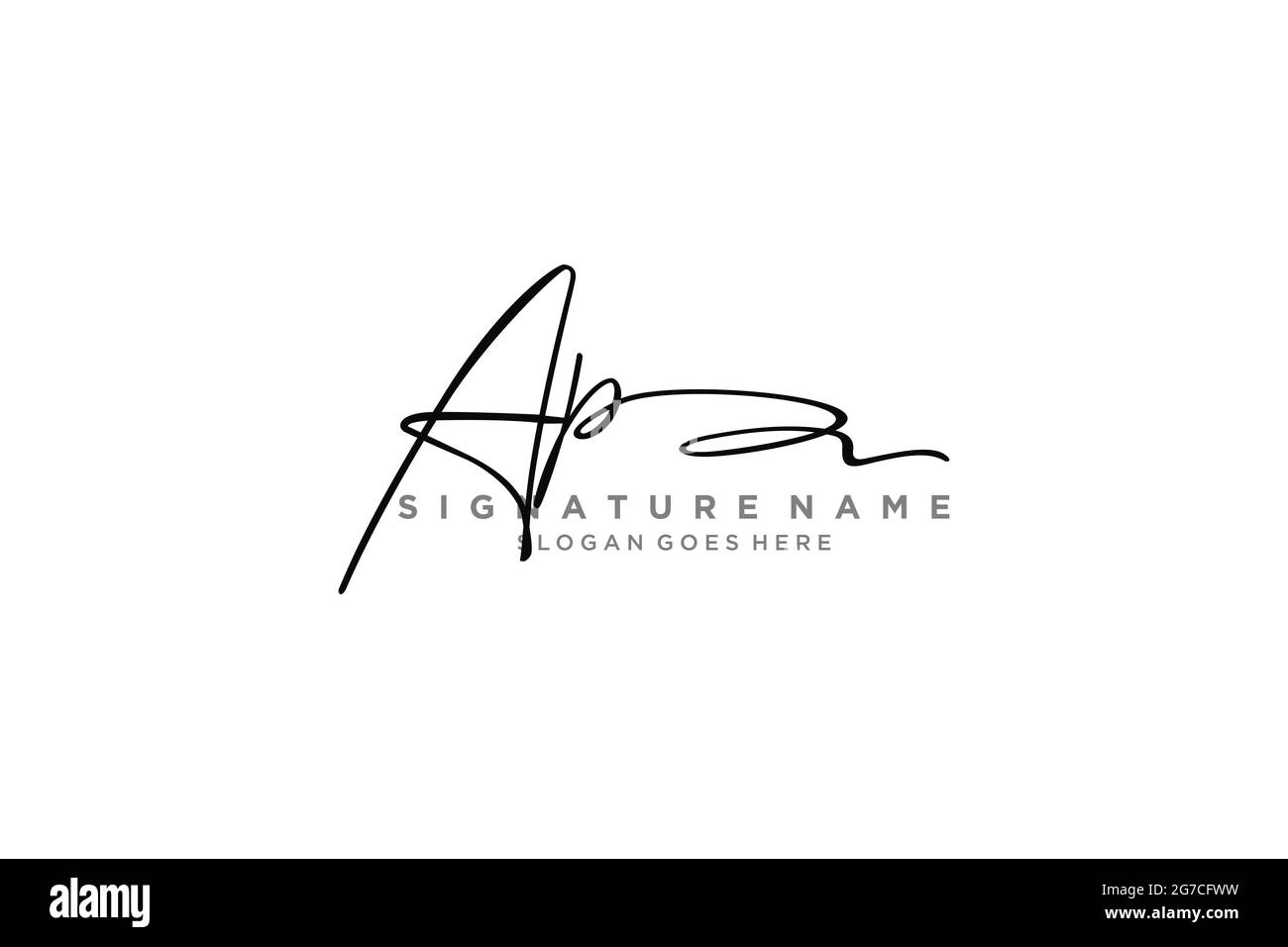 Lettre de la PB Signature logo Template Design élégant logo Sign ...