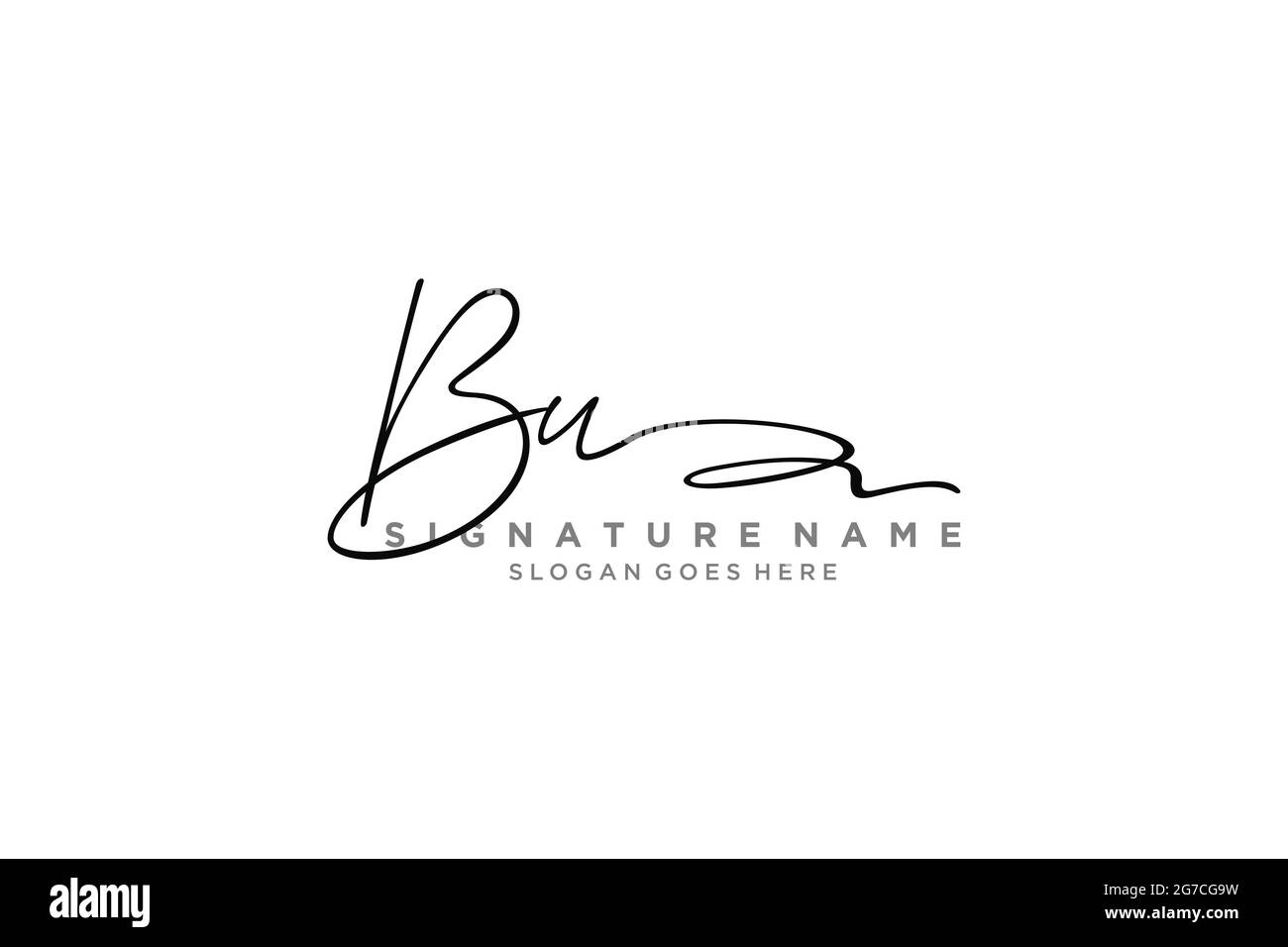 Lettre BU Signature logo Template Design élégant logo Sign symbole ...