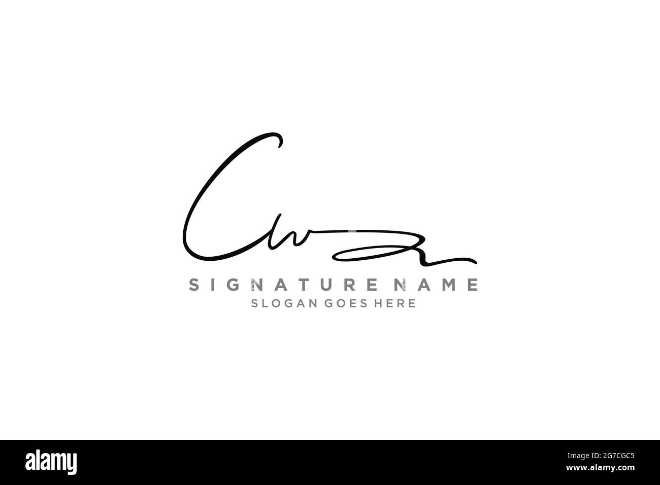 Lettre CW Signature logo Template Design élégant logo Sign symbole ...
