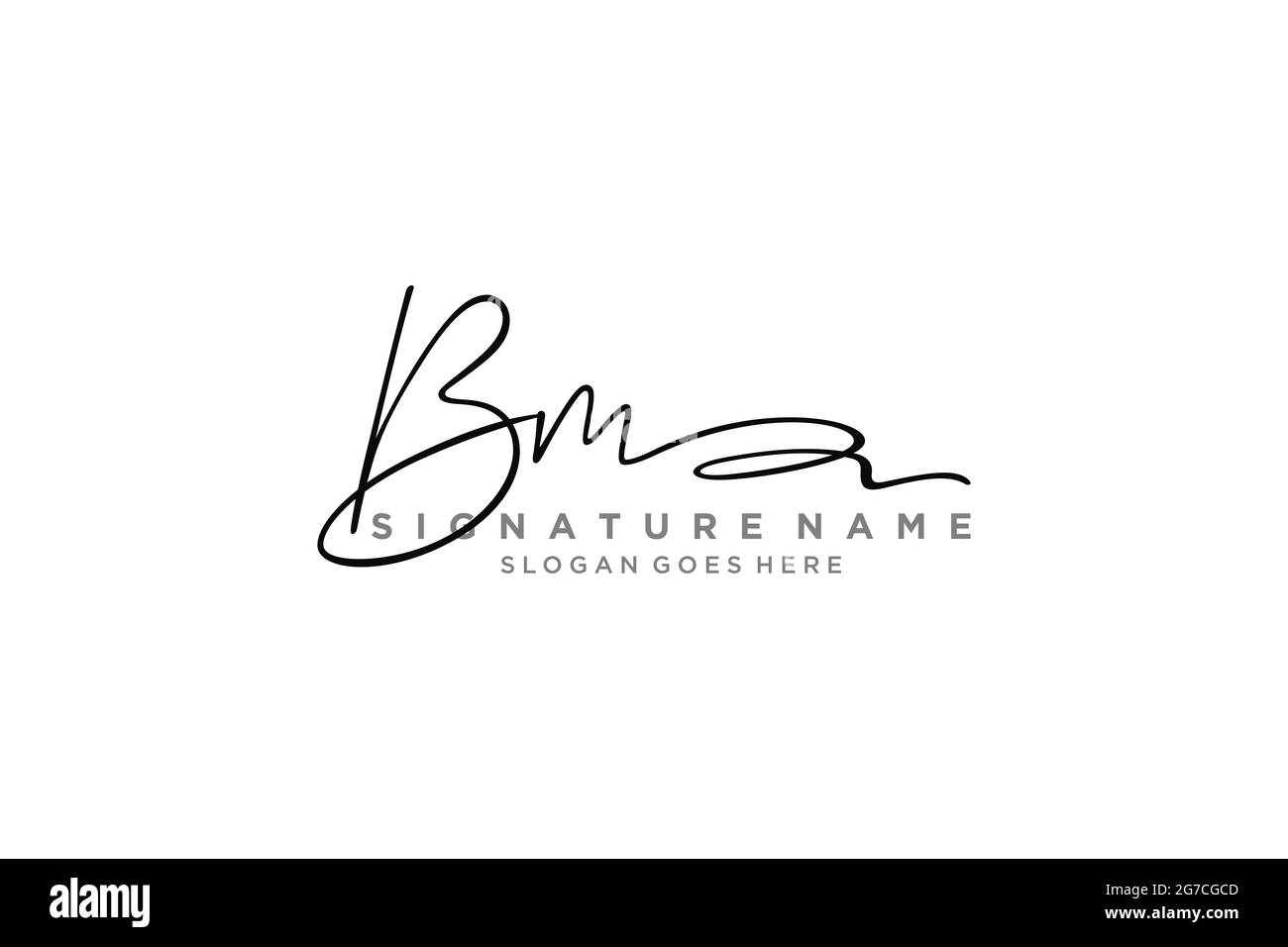 BM lettre Signature logo Template Design élégant logo signe symbole ...