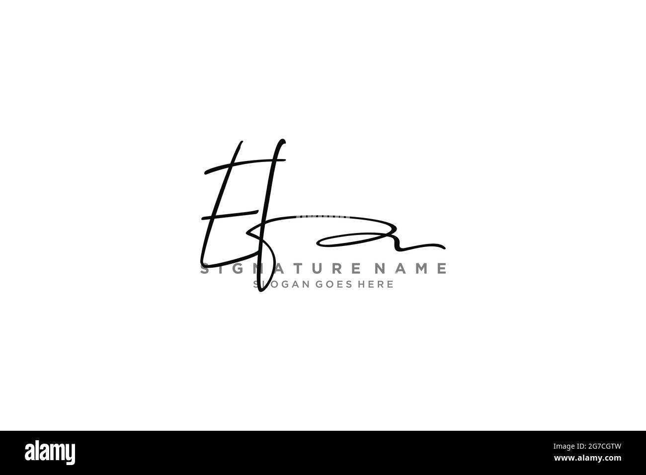 Lettre EF Signature logo Template Design élégant logo Sign symbole ...