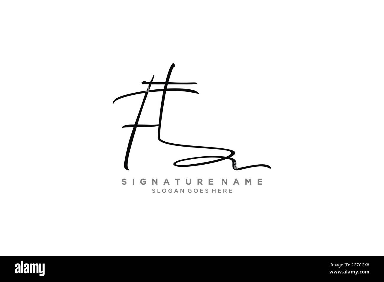 FT lettre Signature logo Template Design élégant logo Sign symbole ...