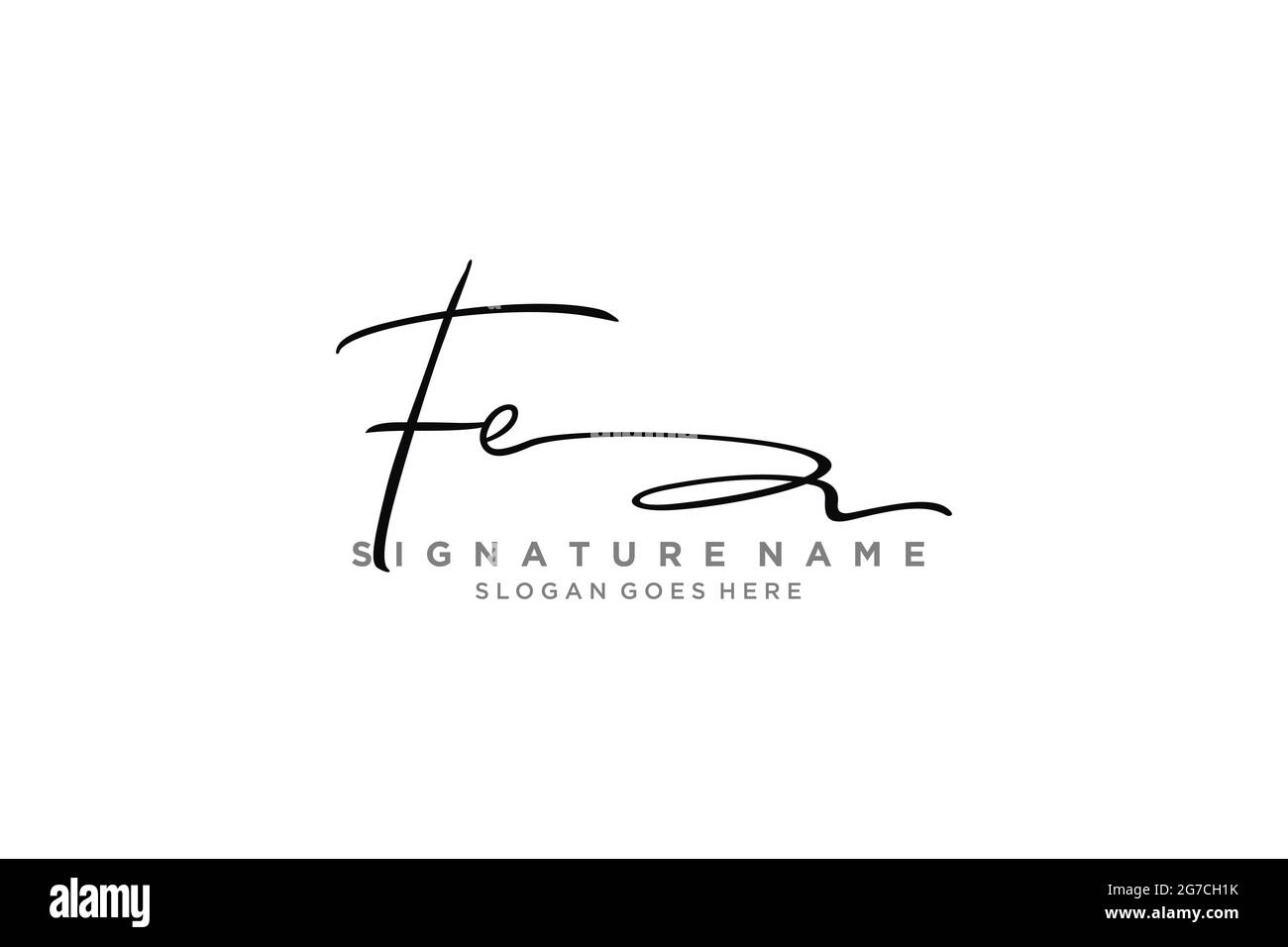 Lettre FE Signature logo Template Design élégant logo Sign symbole ...