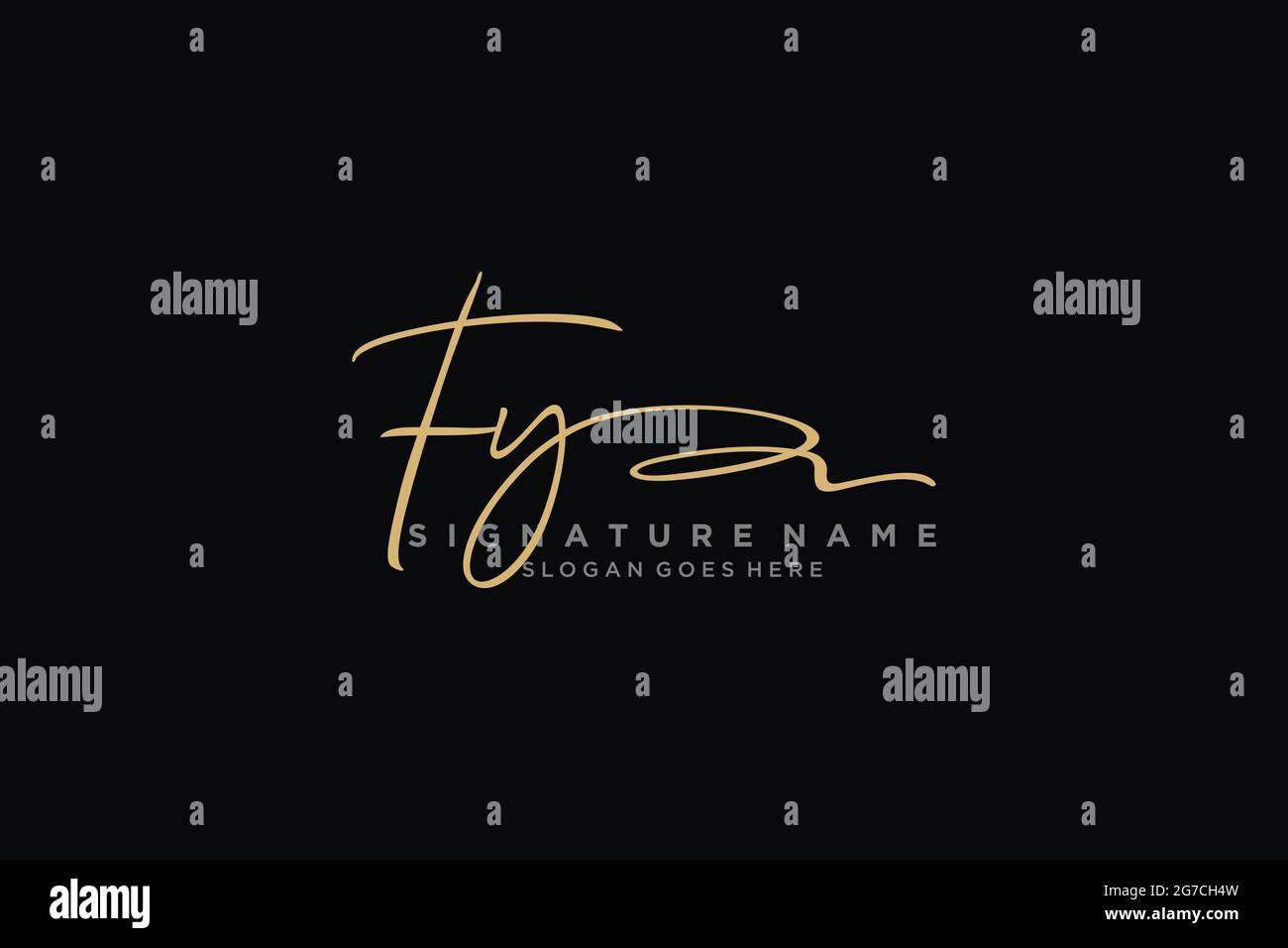 Lettre FY Signature logo Template Design élégant logo Sign symbole ...