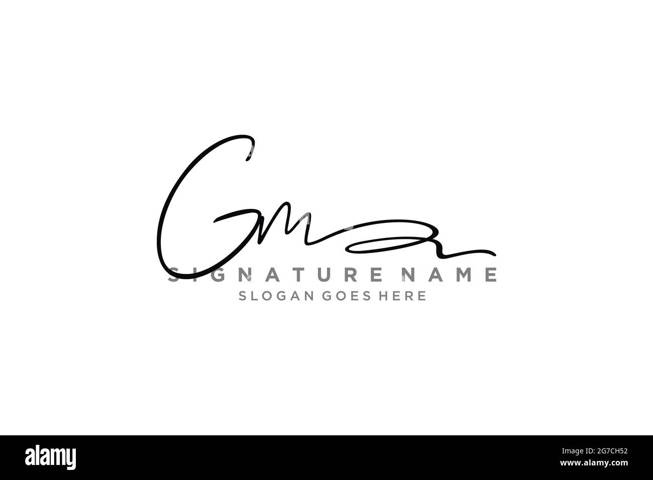 Lettre GM Signature logo Template Design élégant logo Sign symbole ...