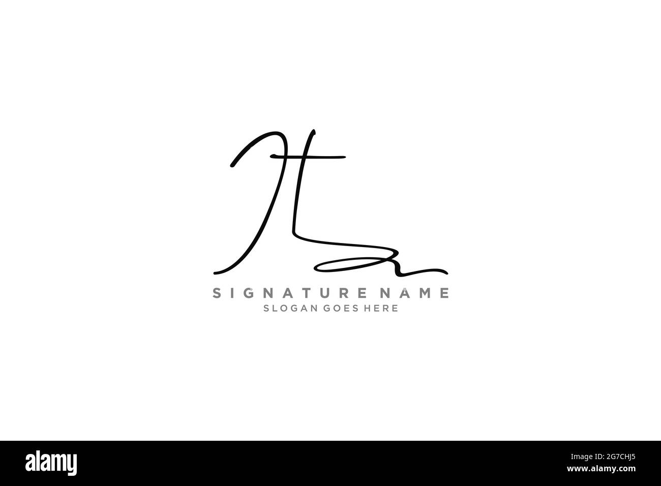 LETTRE IT Signature logo Template Design élégant logo Sign symbole ...