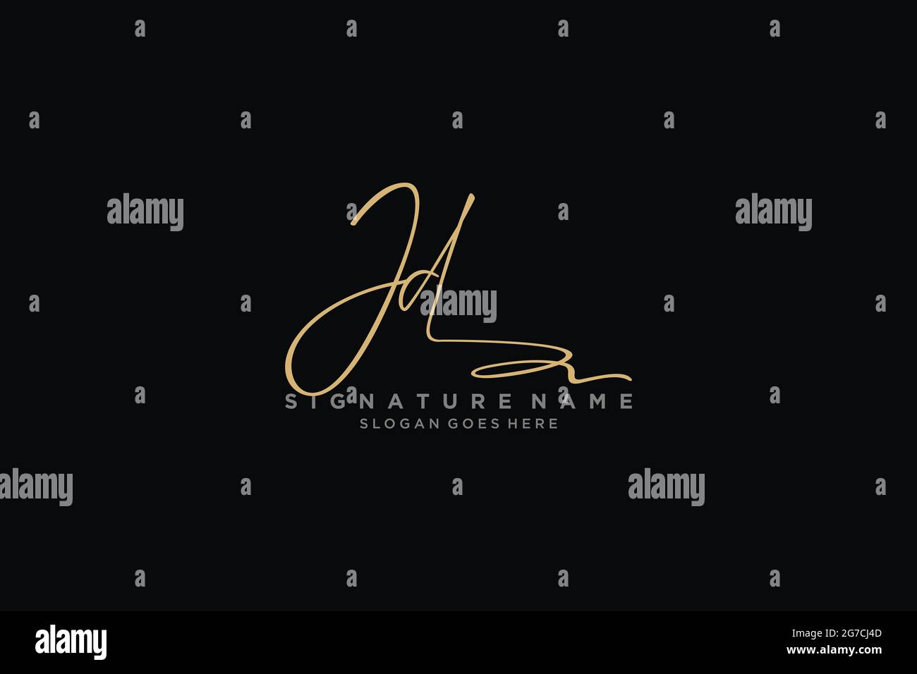 Lettre JD Signature logo Template Design élégant logo signe symbole ...