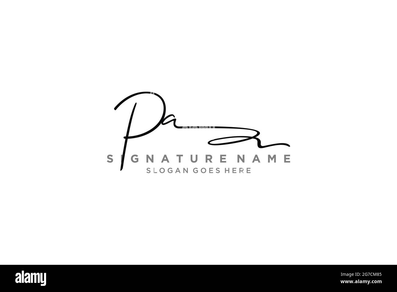 Lettre PA Signature logo Template Design élégant logo Sign symbole ...
