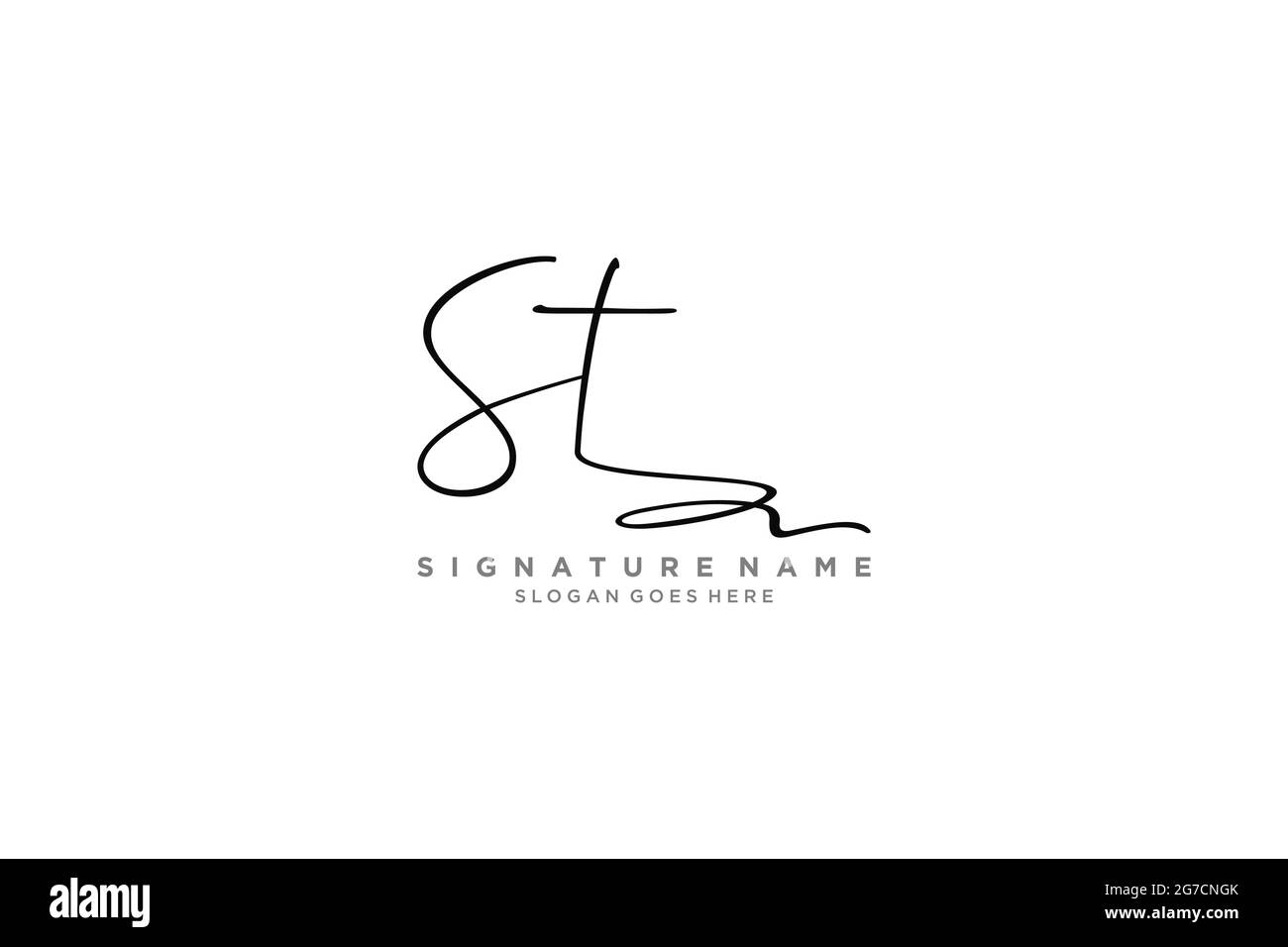 LETTRE ST Signature logo Template Design élégant logo Sign symbole ...