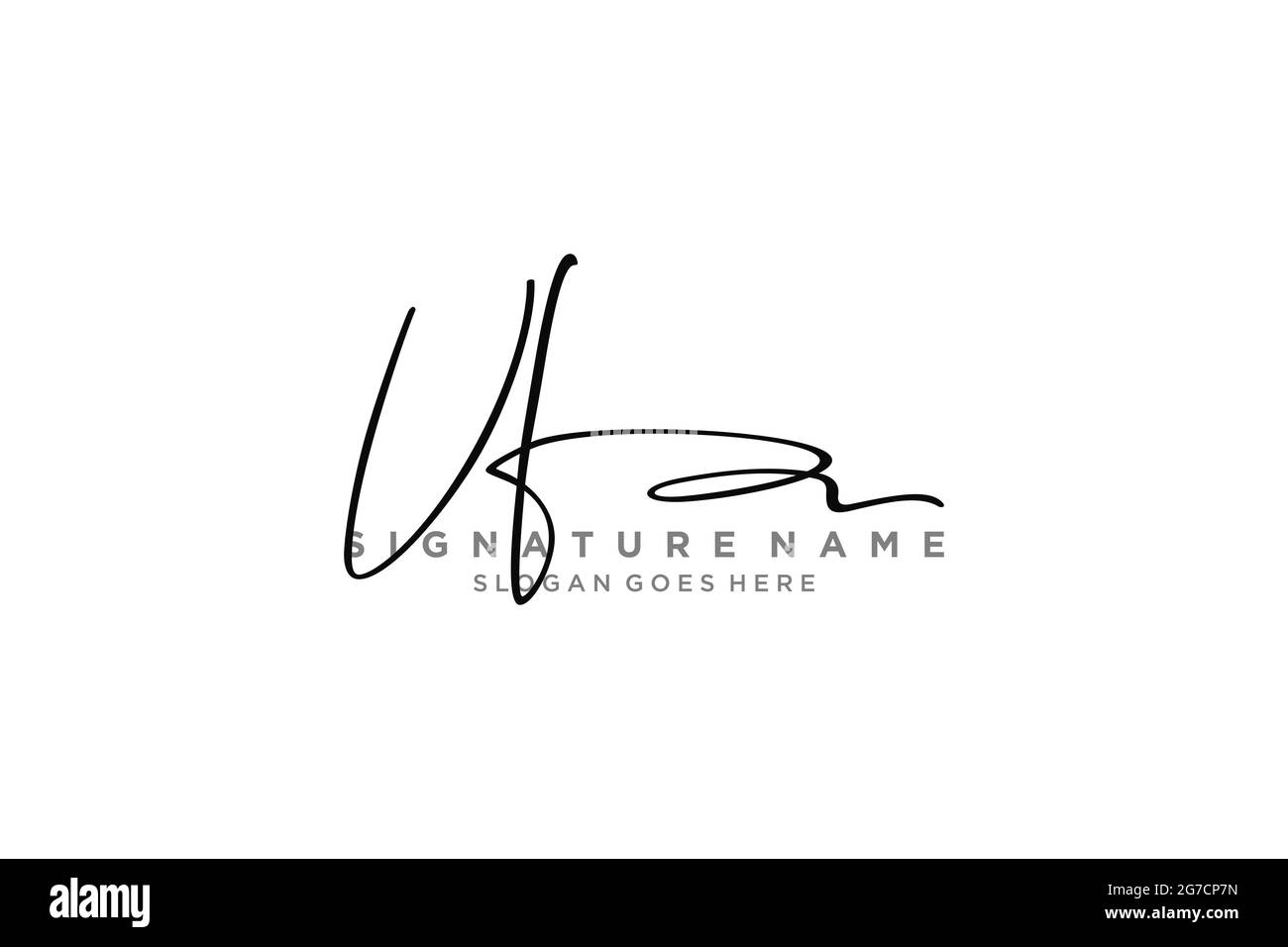 VF lettre Signature logo Template Design élégant logo Sign symbole ...