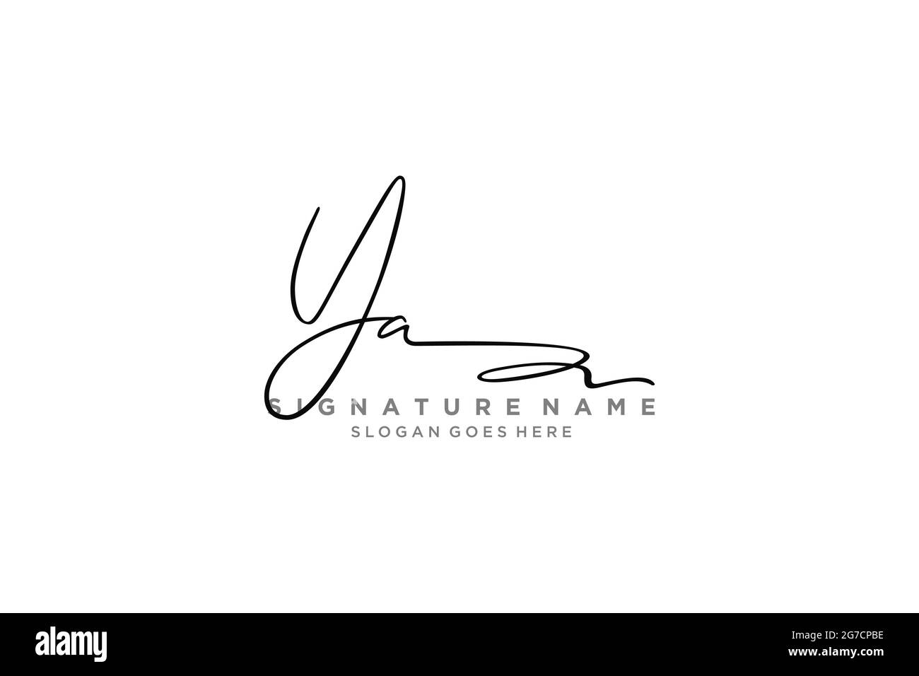 Ya lettre Signature logo Template Design élégant logo signe symbole ...