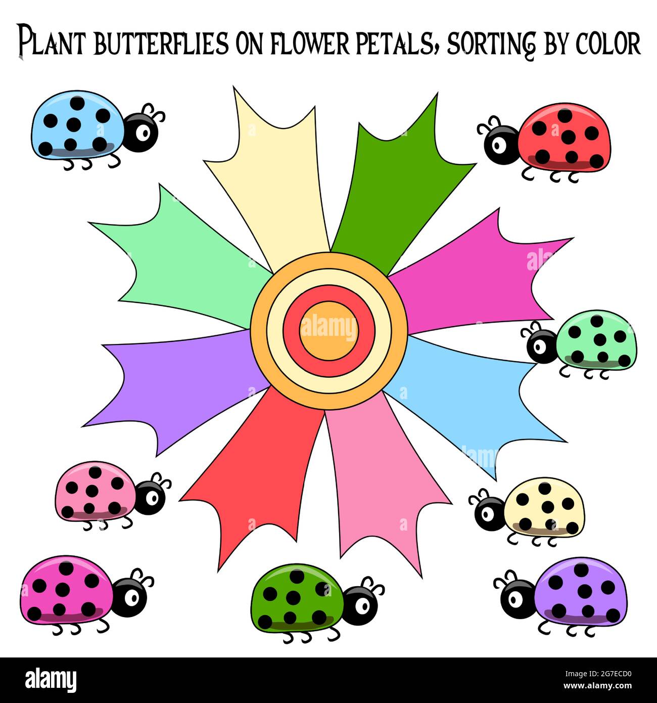 Jeu éducatif pour les enfants pour les petits à trouver la couleur, les ...