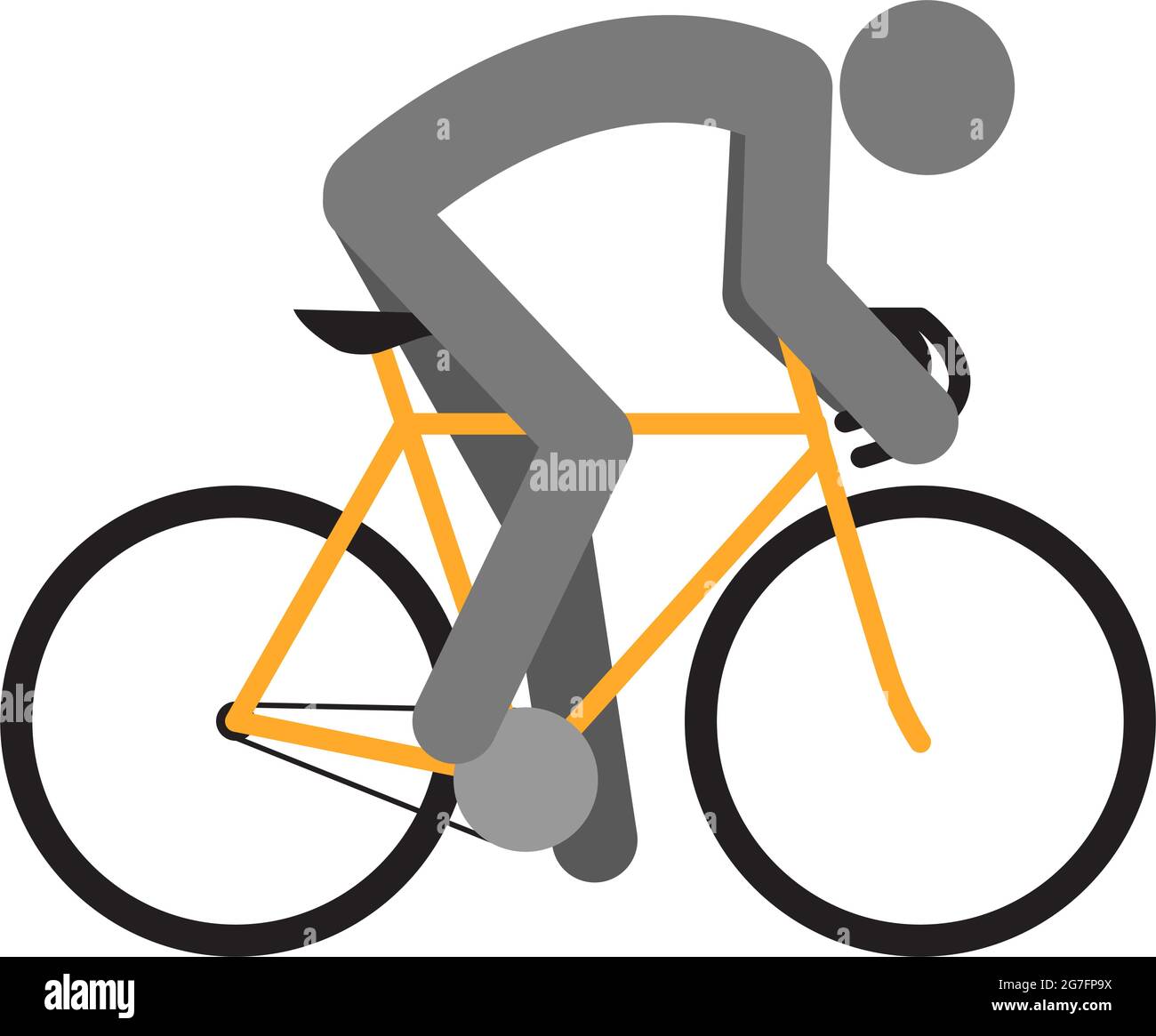 Icône de vélo de sport, pictogramme de silhouette de cycliste vecteur ...