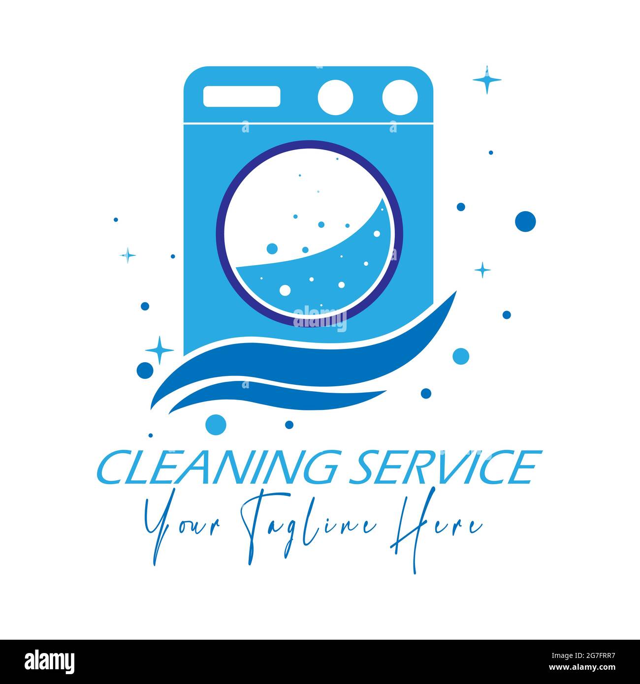 logo d'un service de blanchisserie ou de nettoyage à sec. Illustration ...