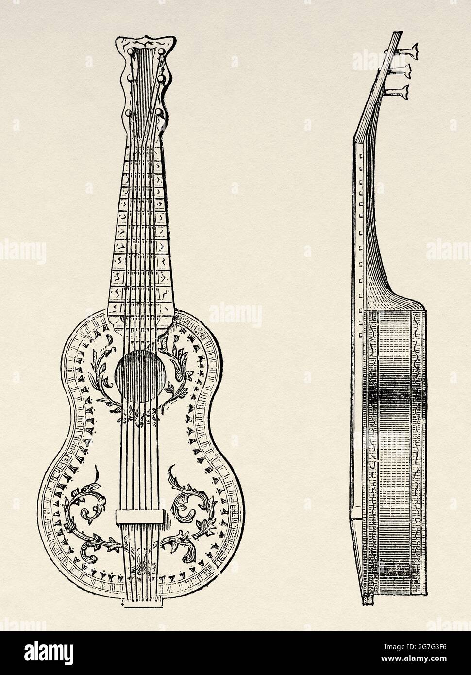 Instrument de musique de cithare à sept cordes Dekan-of Jaipur, Inde ...