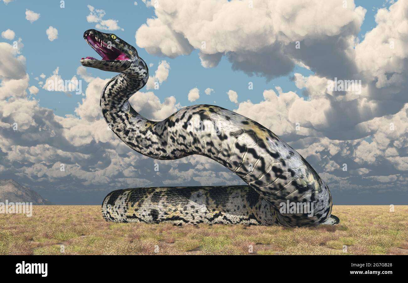 Serpent géant préhistorique Titanoboa Photo Stock - Alamy