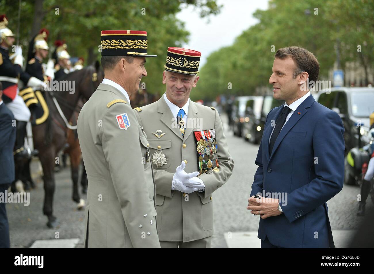 Paris, France, le 14 juillet 2021. Le général Christophe Abad ...