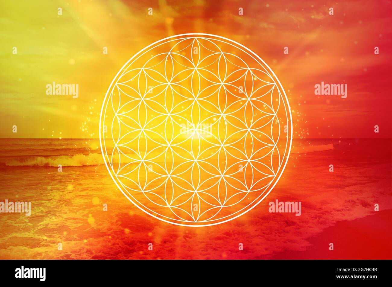 Symbole fleur de vie Banque de photographies et d’images à haute ...