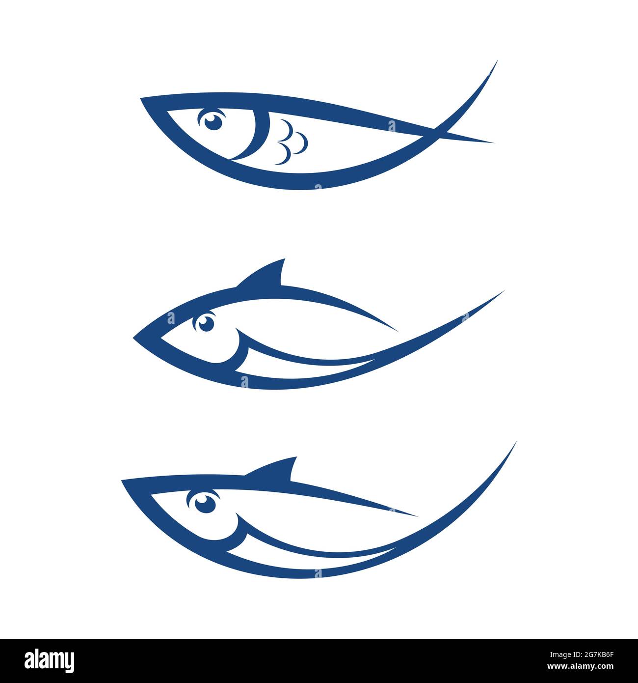 Modèle de logo FISH. Modèle de conception de symboles vectoriels ...